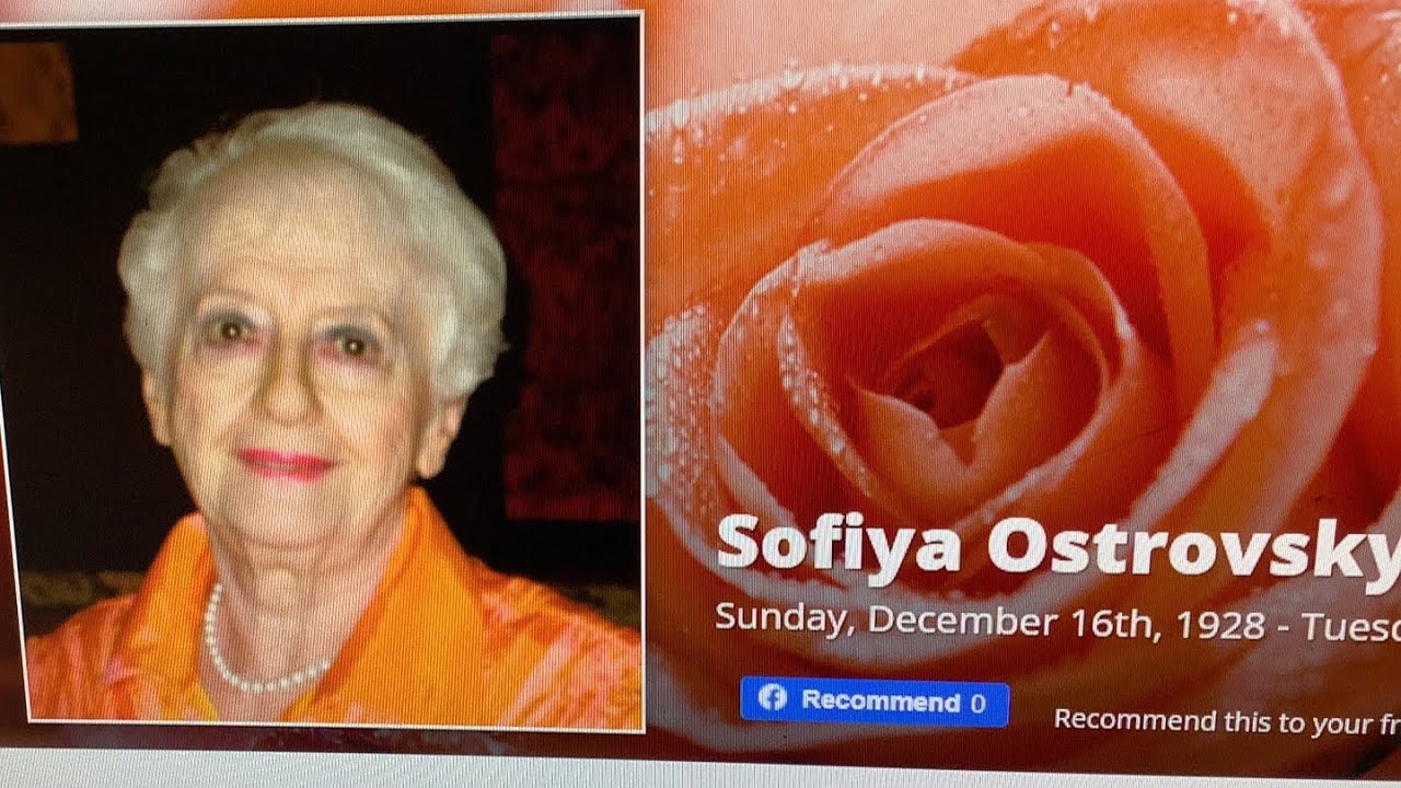 Sofia Ostrovsky funeral - YouTube