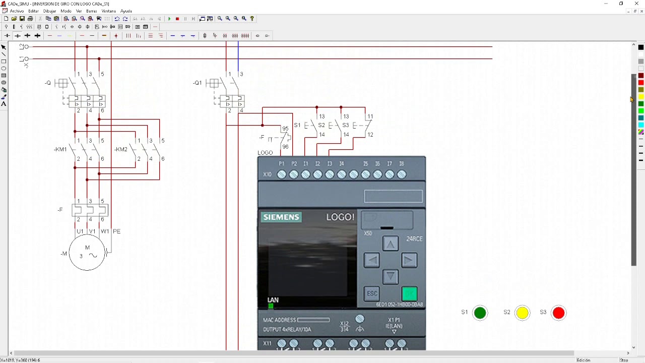 LADDER PARA INVERSIÓN DE GIRO UTILIZANDO LOGO - YouTube
