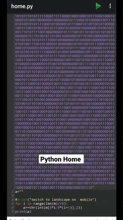 Ascii Home In Python πππ₯°π₯° Python Coding Status ππ Shorts Programming Python Youtube