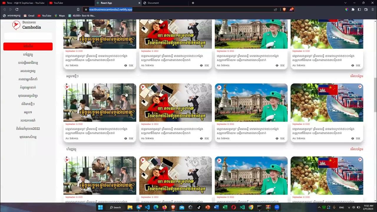 How to Build a Responsive Website (Business Cambodia) | HTML, CSS & Bootstrap Part 2 - YouTube