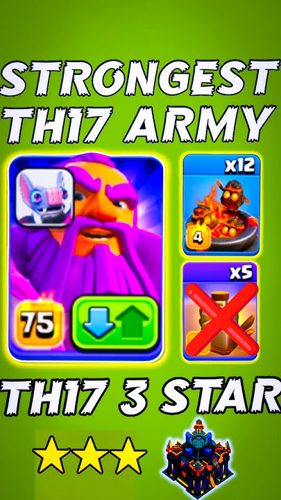 BEST TH17 ATTACK! Grand Warden Charge + Furnace & Healer 3 Star Clash of Clans #coc #gaming ...