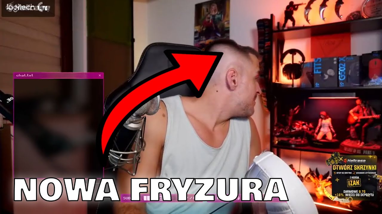 Izak pokazuje swoje wgniecenie na głowie 👀 - YouTube