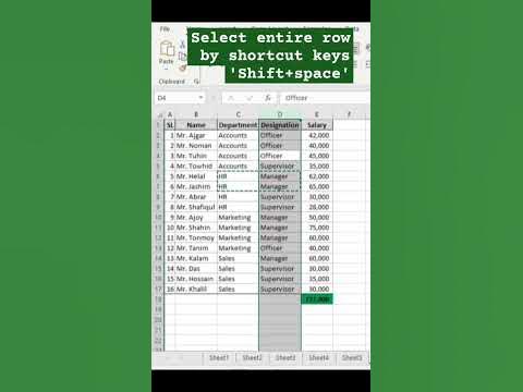 Excel new column insert and delete by keyboard shortcut keys. - YouTube