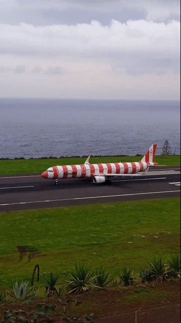 CONDOR RED PASSSION LIVERY A321-211. DESCOLAGEM No Aeroporto da Madeira ...