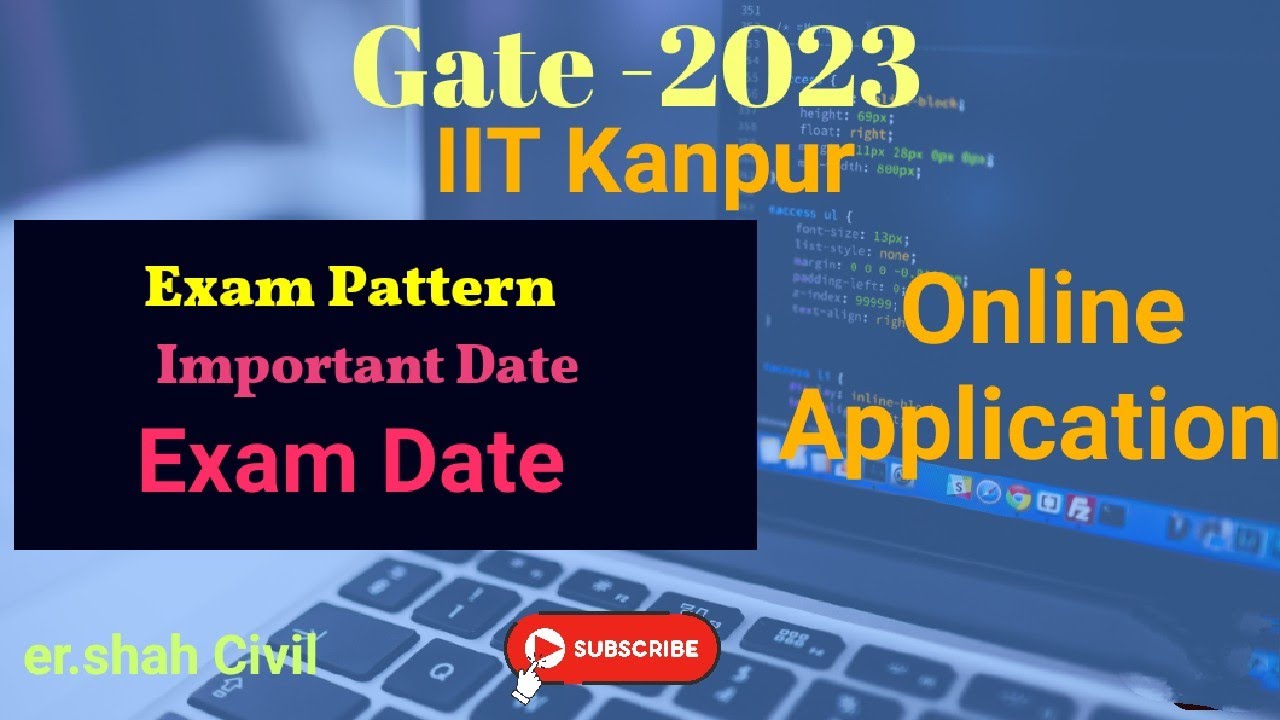 Gate -2023 Notifications| Exam date | Exam Pattern - YouTube