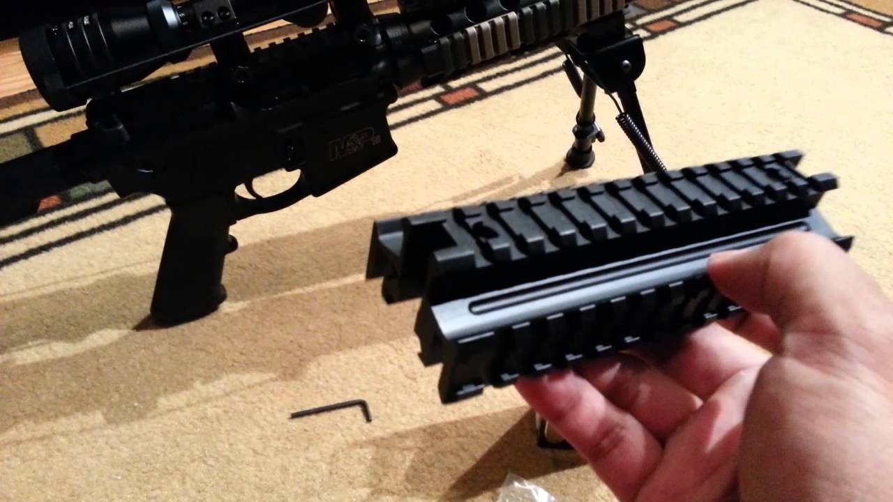 UTG deluxe tri rail - YouTube