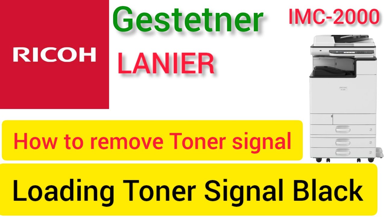 IMC-2000 , How to remove Toner signal/ Toner Hopper change - YouTube
