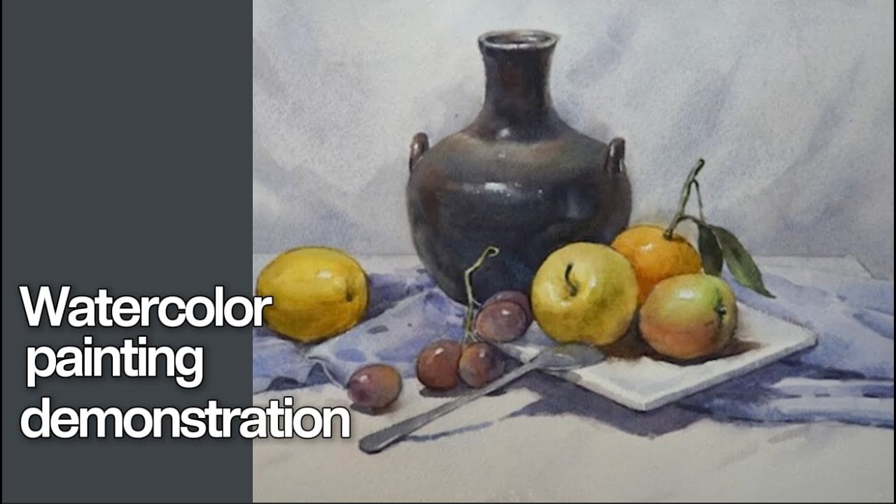 Watercolor Still Life Chinese Artist HU SHIRONG - YouTube