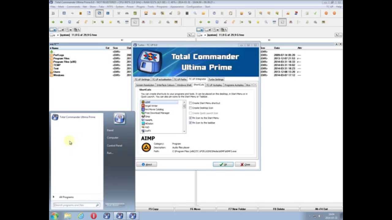 Total Commander Ultima Prime - TC UP Turbo - Functionality and ...