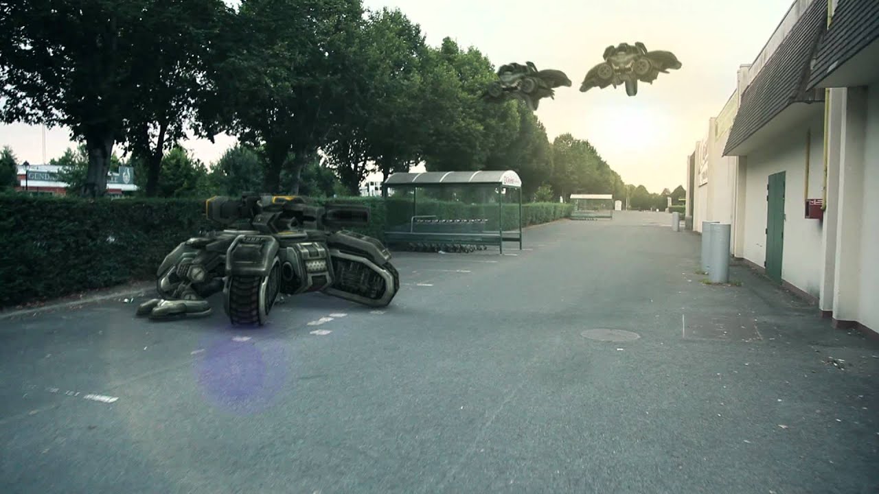 SC2 Banshees destroy Siege Tank in real life - YouTube