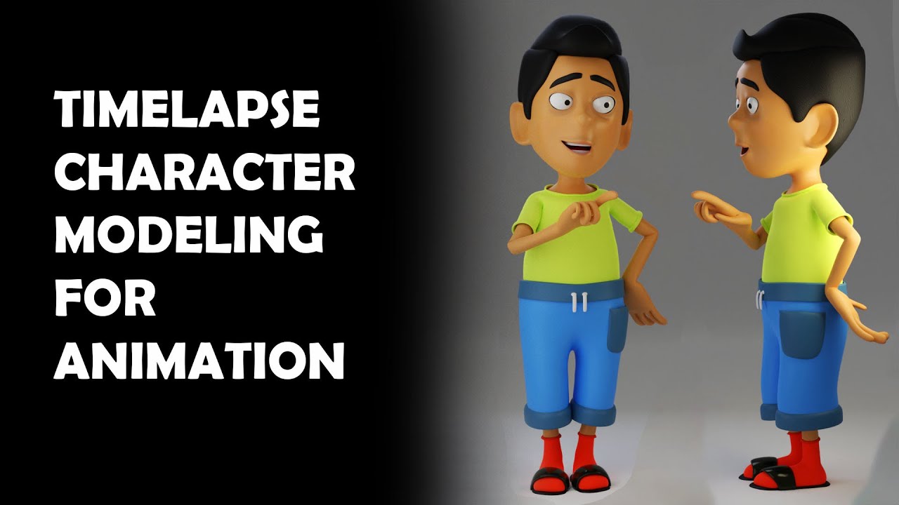 Timelapse | 3d character modeling for Animation in Blender. - YouTube