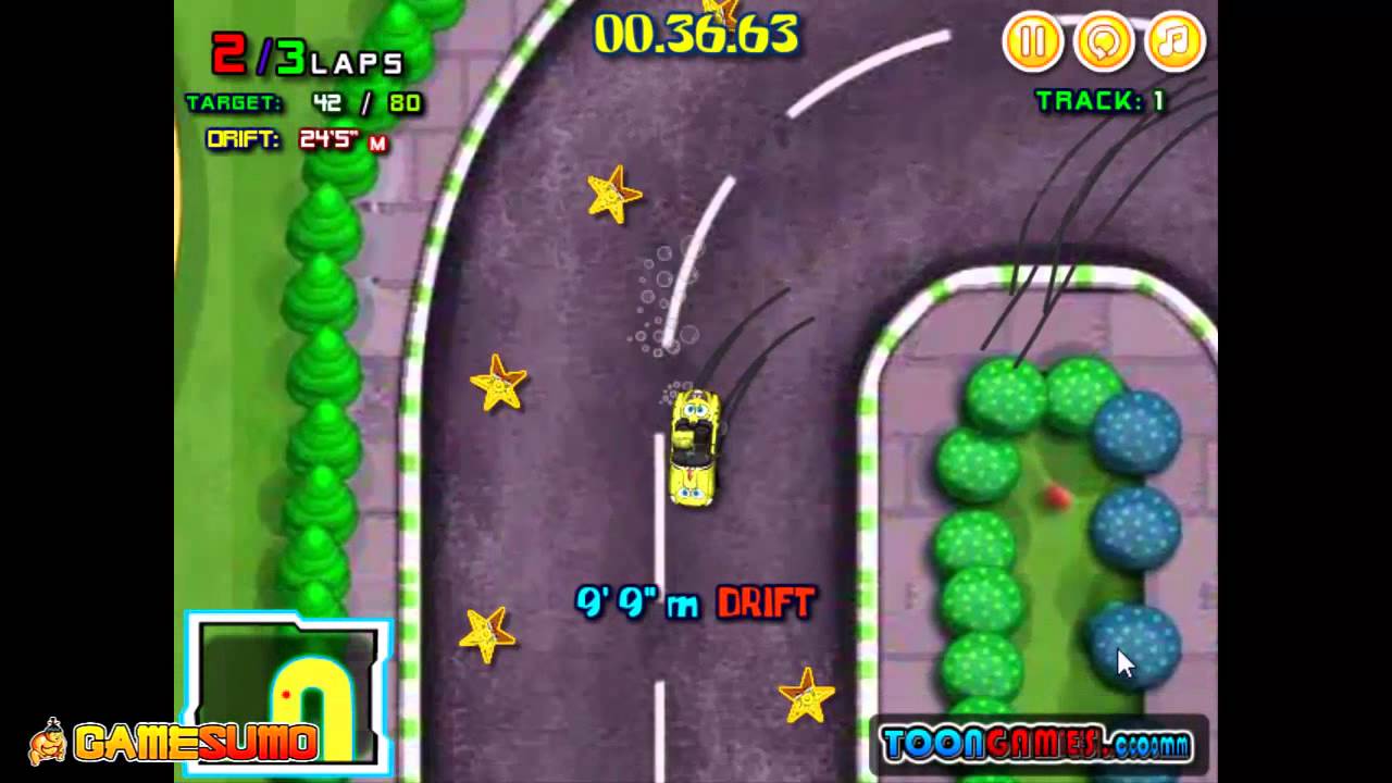 Spongebob Speed Car Racing 2 - GameSumo.com - YouTube