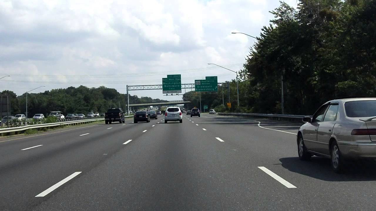 Capital Beltway (Interstates 95/495 Exits 27 to 22) southbound/inner ...