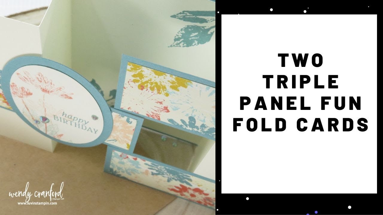 Two Triple Panel Fun Fold Card Ideas - YouTube