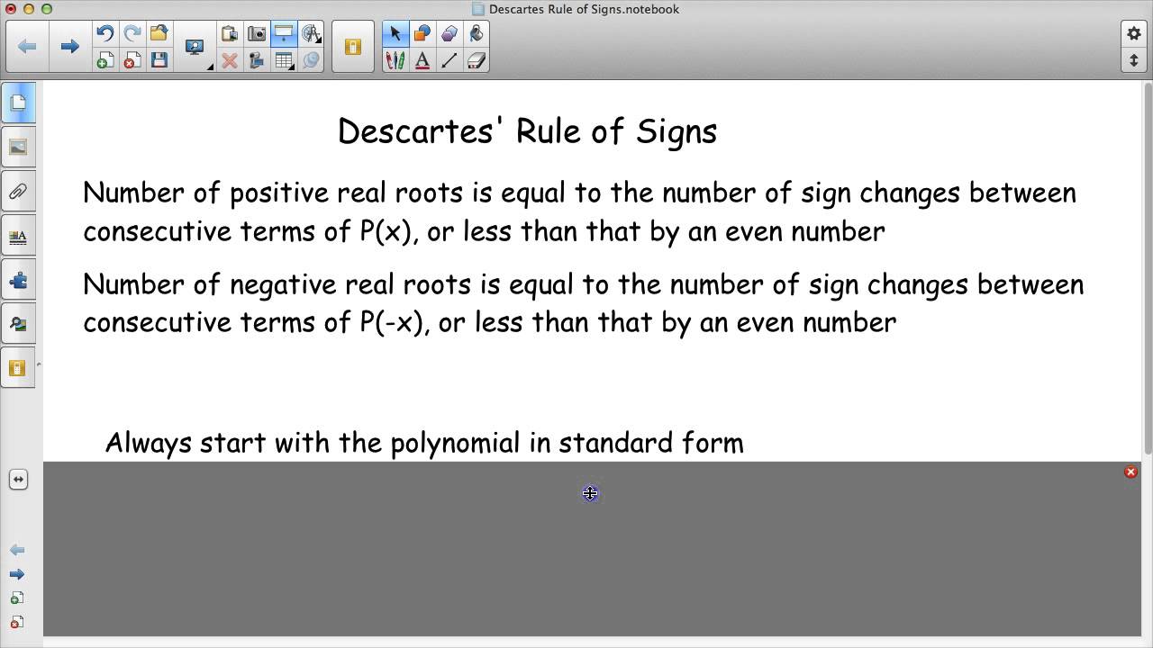 Descartes' Rule of Signs - YouTube