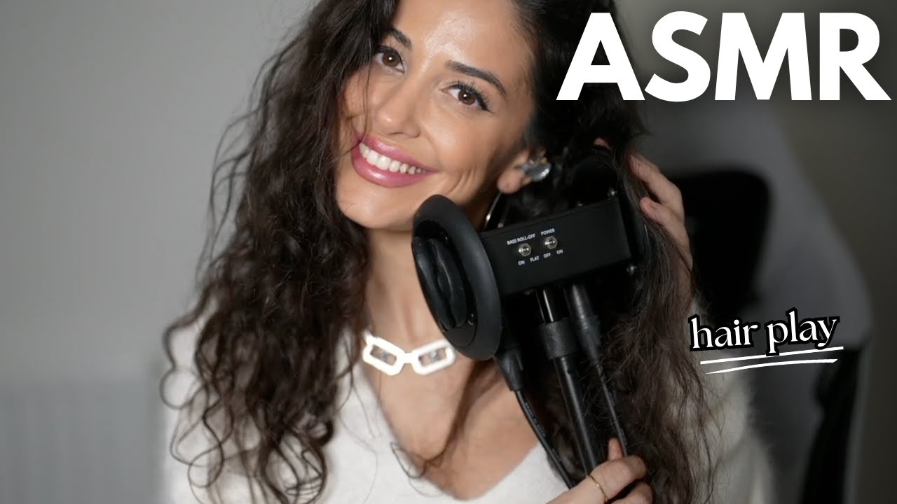 ASMR Relax with AFFIRMATIONS | whispers and hair play - YouTube