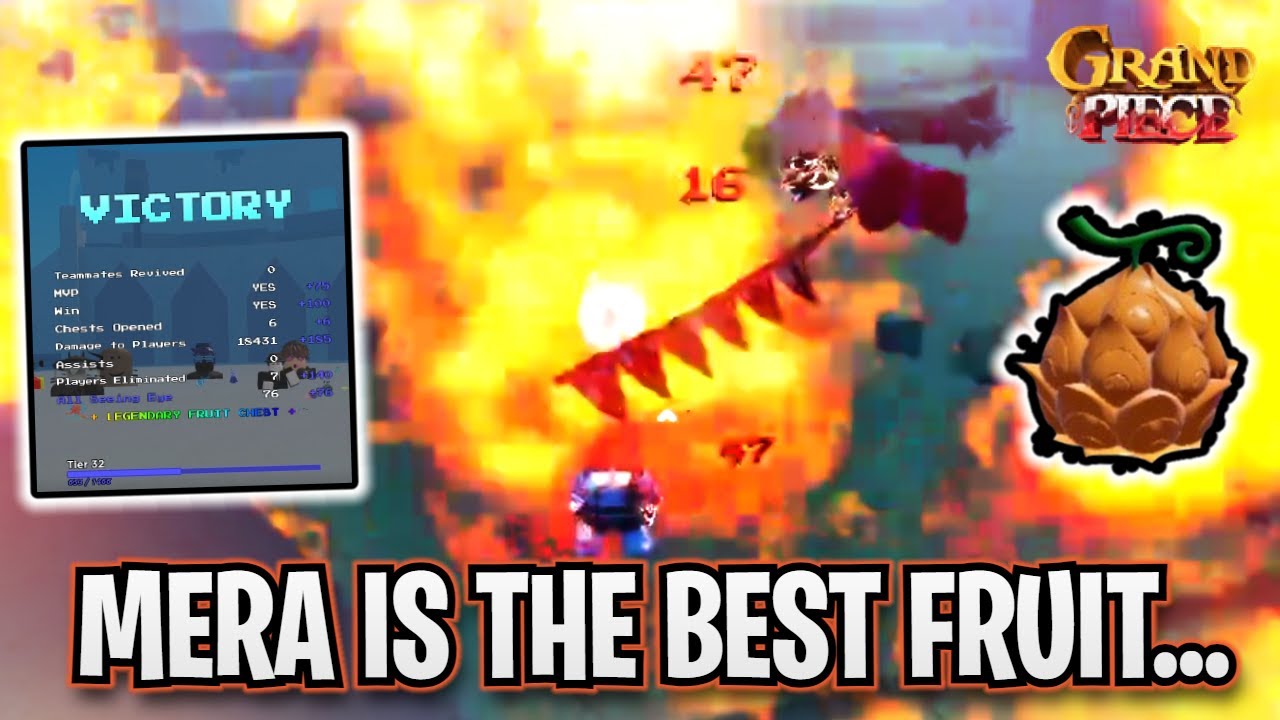 [GPO] Mera Is The Most BROKEN Fruit In Battle Royale!? 18K DMG Victory ...