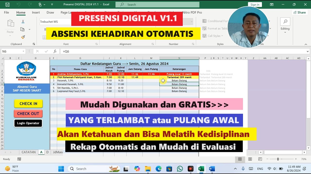 Aplikasi PRESENSI DIGITAL V1.1 Full Versi - YouTube