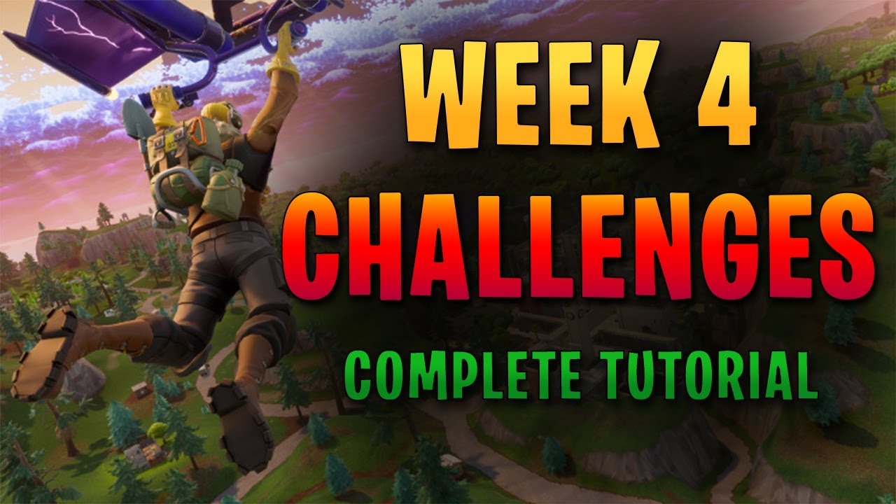 Fortnite : Week 4 Challenges Complete Guide! - Search Between a Vehicle ...