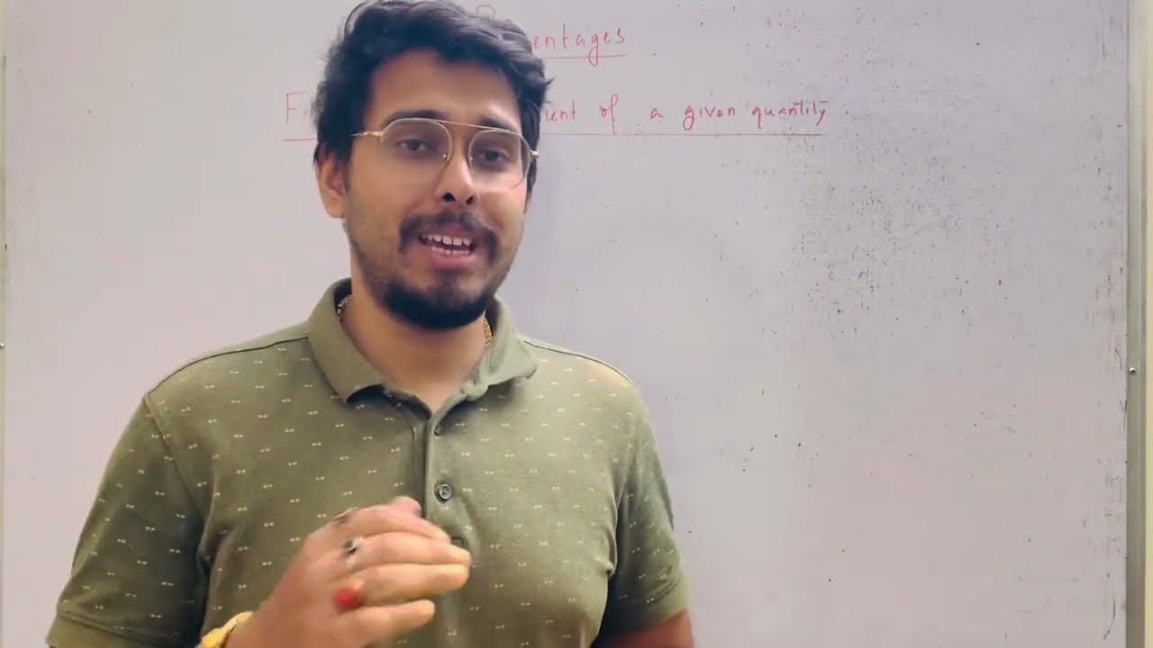 How to find the percentage of a certain quantity || Percentages ...