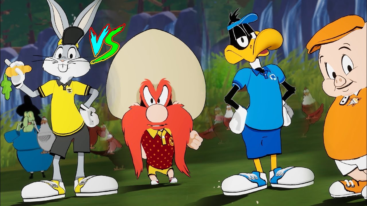 BUGS BUNNY VS YOSEMITE SAM, DAFFY DUCK, PORKY PIG - GOLF - Looney Tunes ...