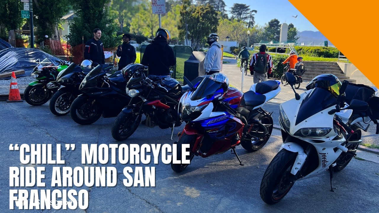 "Chill Motorcycle Ride" Around San Francisco | two Yamaha R's | two GSXR 1000, Kawasaki zx10 ...