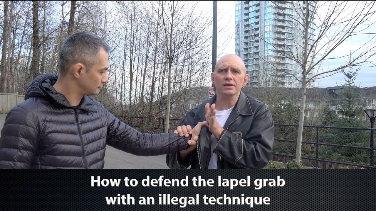 Lapel Grab Defense Using an Illegal Technique - YouTube