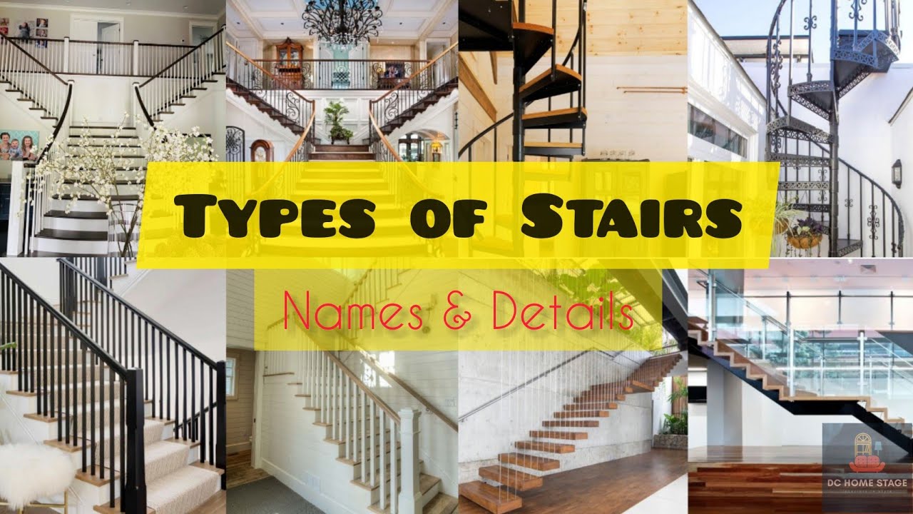 Various Types of Stairs Used in Building || type of staircase || Type ...