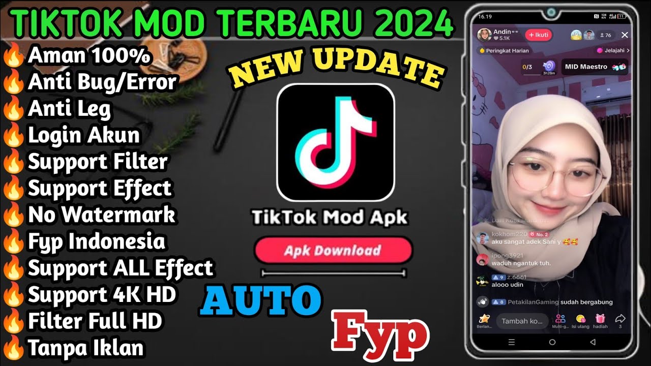 TikTok Mod Terbaru 2024 || Tiktok Mod Apk Download 2024 || Fyp ...