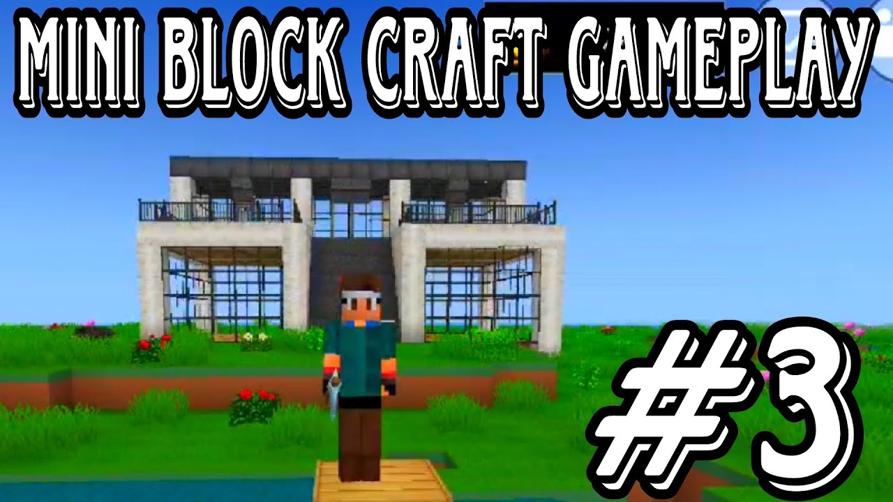 I BUILT A NEW MODERN WOODEN HOUSE || MINI BLOCK CRAFT GAMEPLAY #3 - YouTube