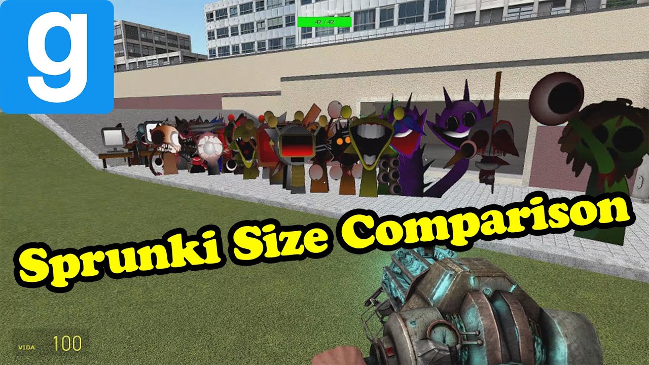 Second Part of Sprunki Size Comparison in Garry's Mod - YouTube
