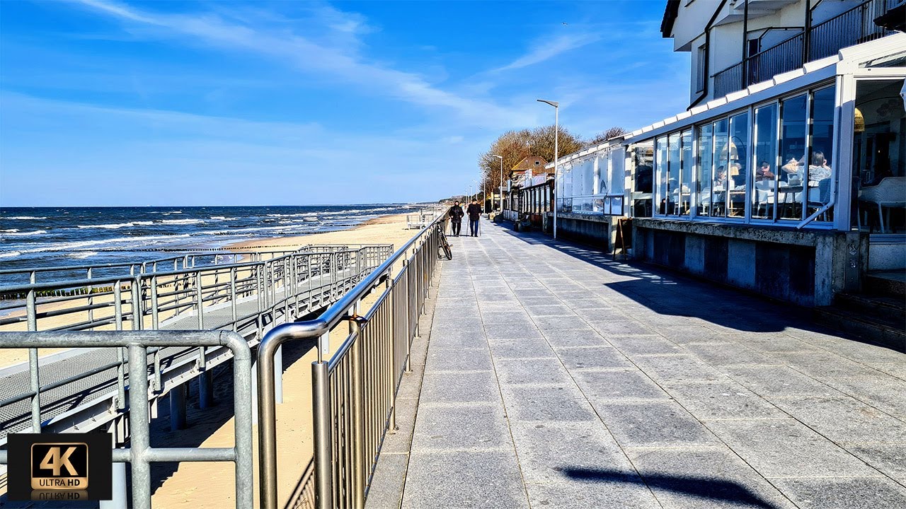 Sarbinowo - plaża i nadmorska promenada - YouTube