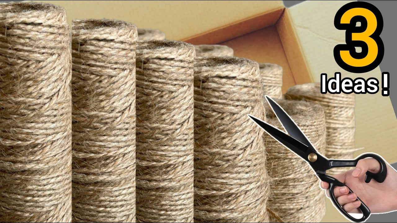 3 Stylish Home Decor Ideas Made from Cardboard and Rope/Waste Materials ...