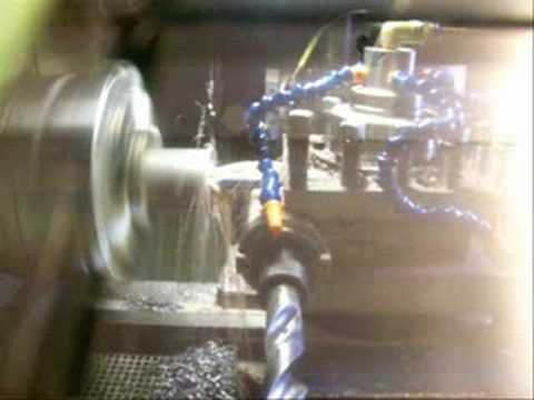 Turning internal 40 taper - YouTube