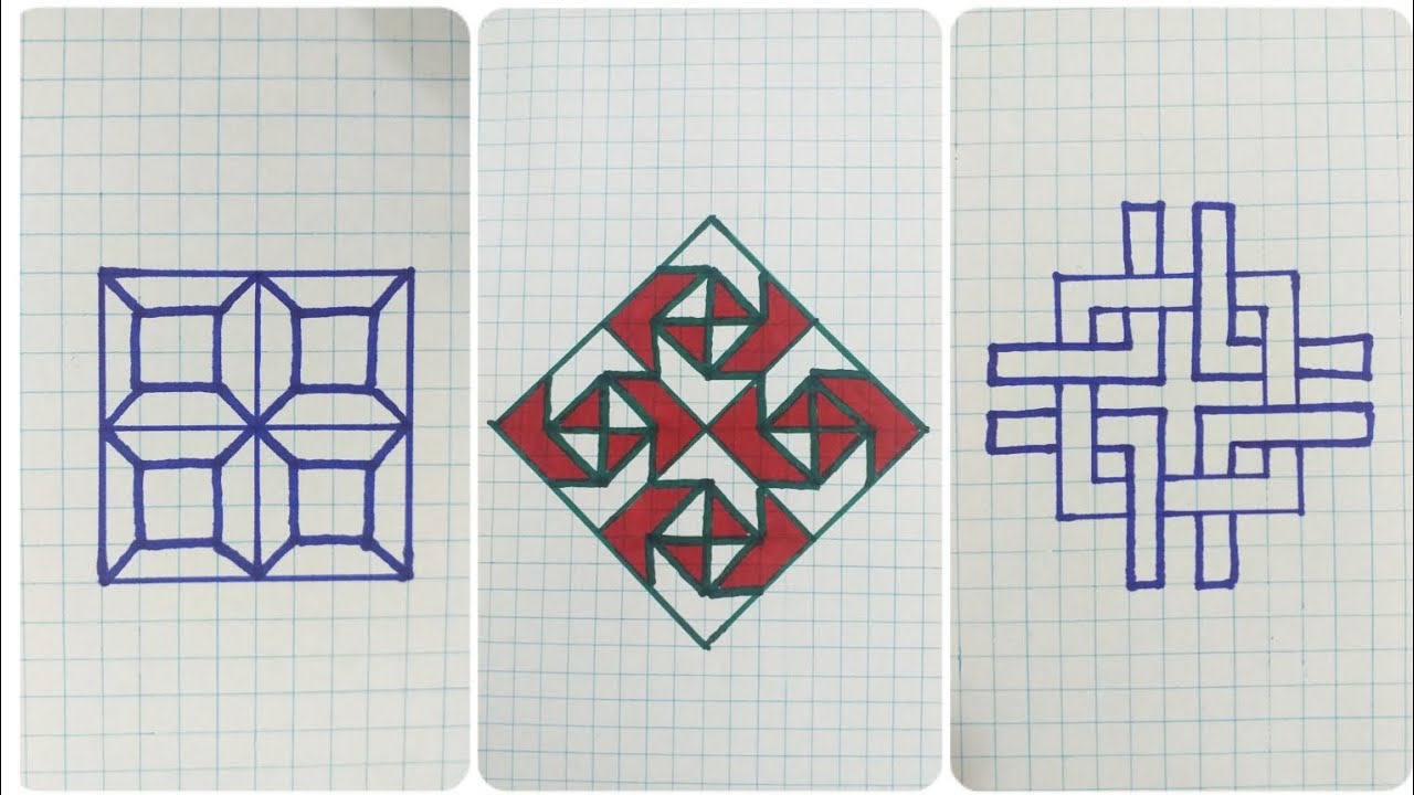 Easy 3D Optical Illusion Drawing Tricks On Paper Graph - YouTube