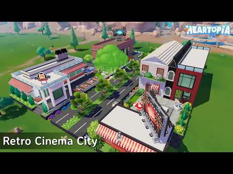 Retro Cinema City Build | 18 plots build | Heartopia