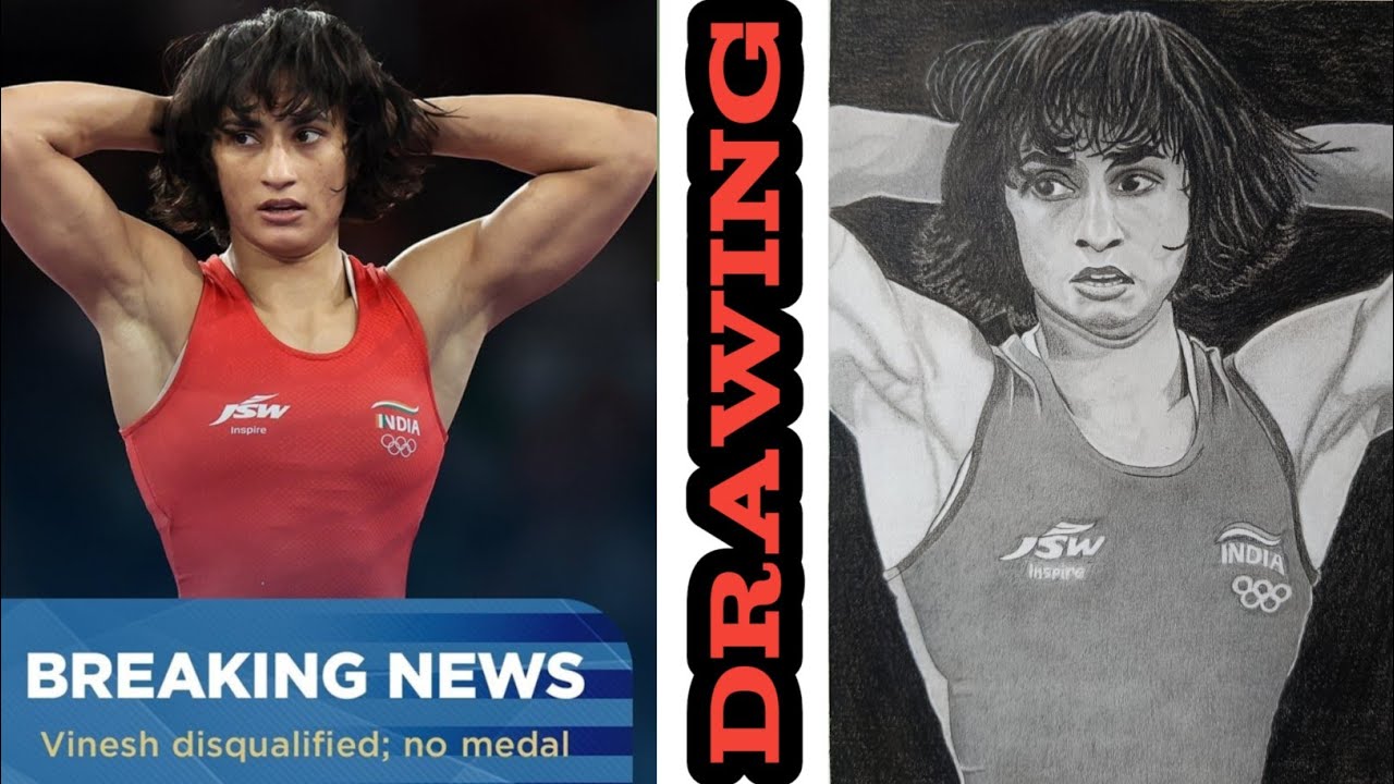 Vinesh Phogat Drawing।। Drawing Of Vinesh Phogat।। - YouTube
