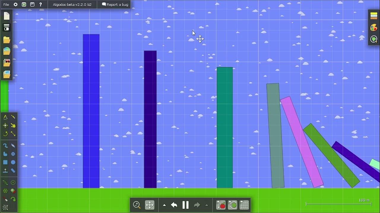 Algodoo Domino part 2 - YouTube