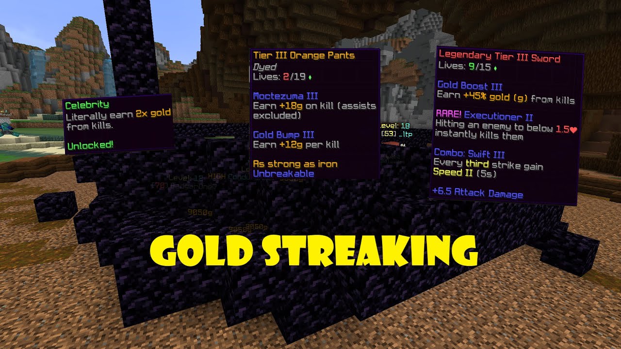 Insane Gold Streak [Hypixel Pit] - YouTube