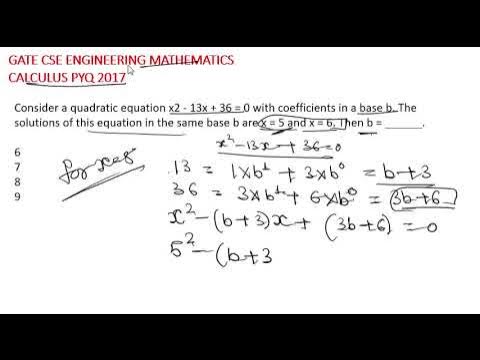ENGINEERING MATHEMATICS GATE CSE CALCULUS PYQ 2017 - YouTube