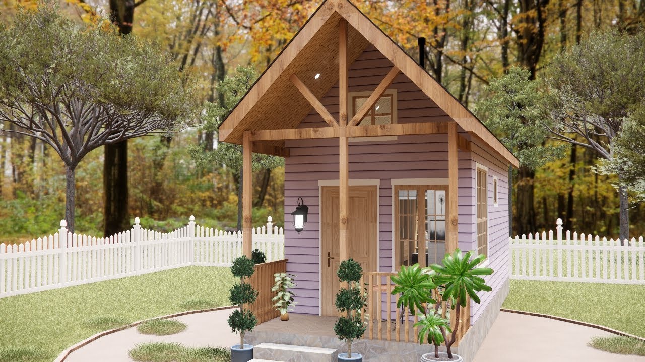 Charming Pink Small House Design | 3x7 Meters (10x23 Feet) | Cozy ...