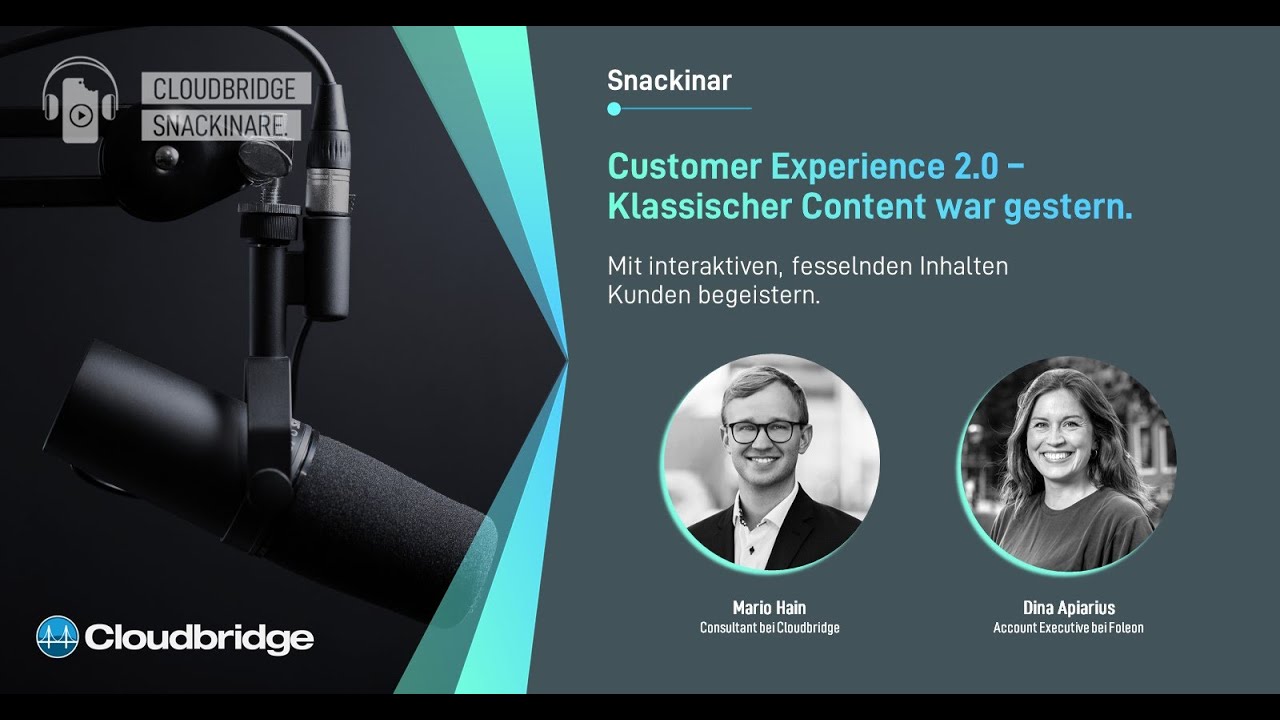 „Customer Experience 2.0: Klassischer Content war gestern" - Cloudbridge Snackinar - YouTube