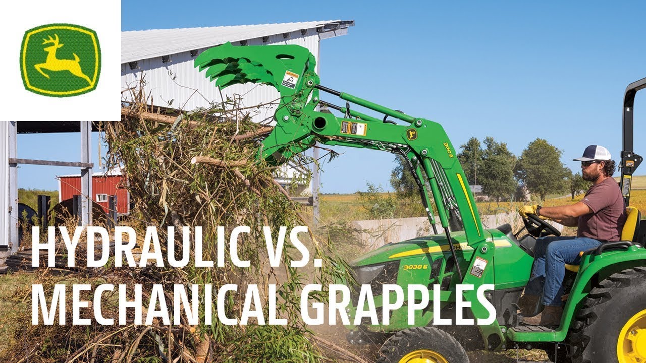 The difference between a hydraulic and mechanical grapple | John Deere ...