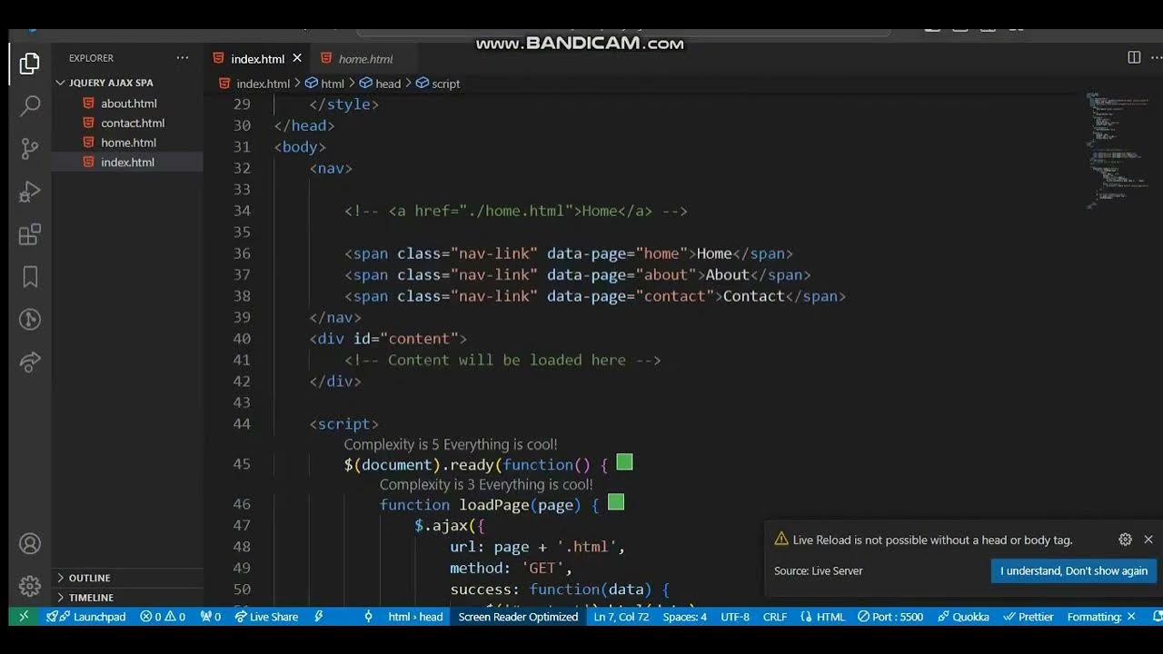 How to create SPA (single page application) with jQuery Ajax - YouTube
