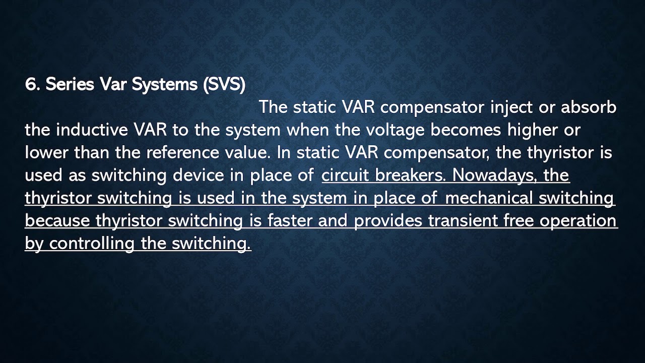 Voltage Control using Series Var Systems (SVS) by Priyanka GPC Nagaur ...