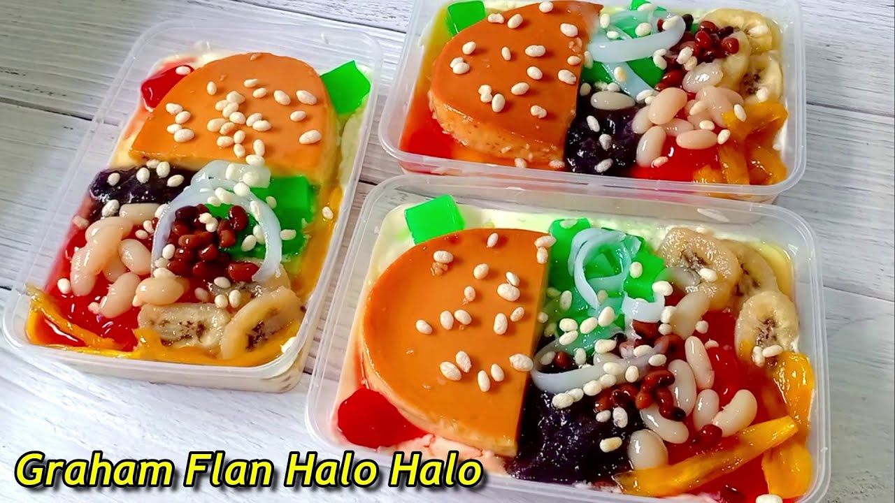 GRAHAM FLAN HALO HALO l GRAHAM FLOAT HALO HALO l HOW TO MAKE HALO HALO ...