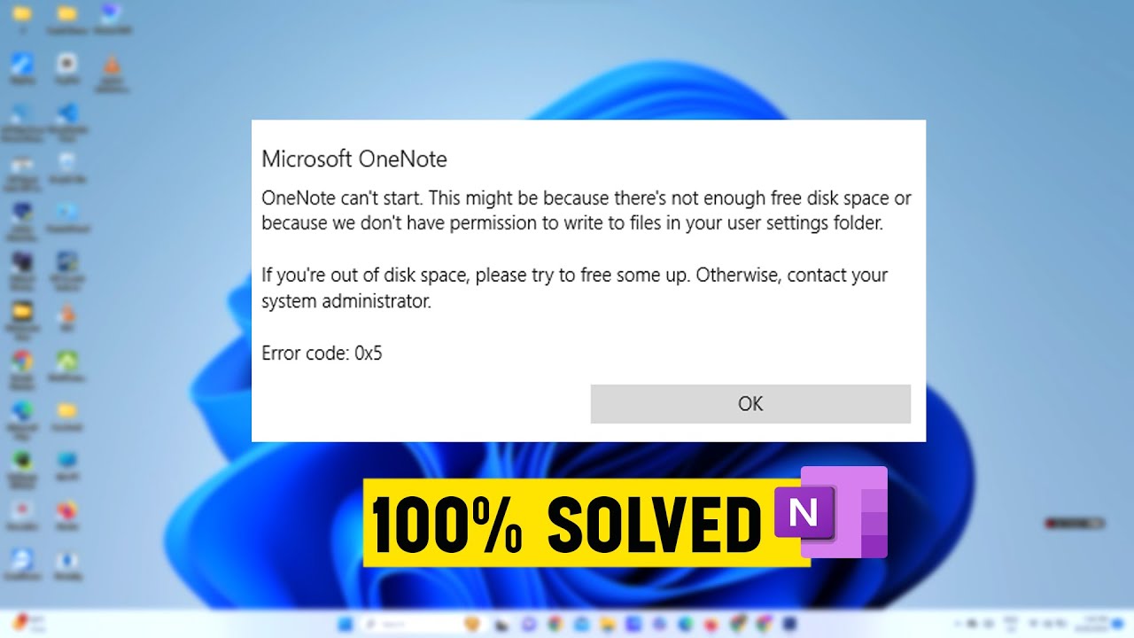 How to fix OneNote app error code: 0x5 in Windows? हिंदी - YouTube