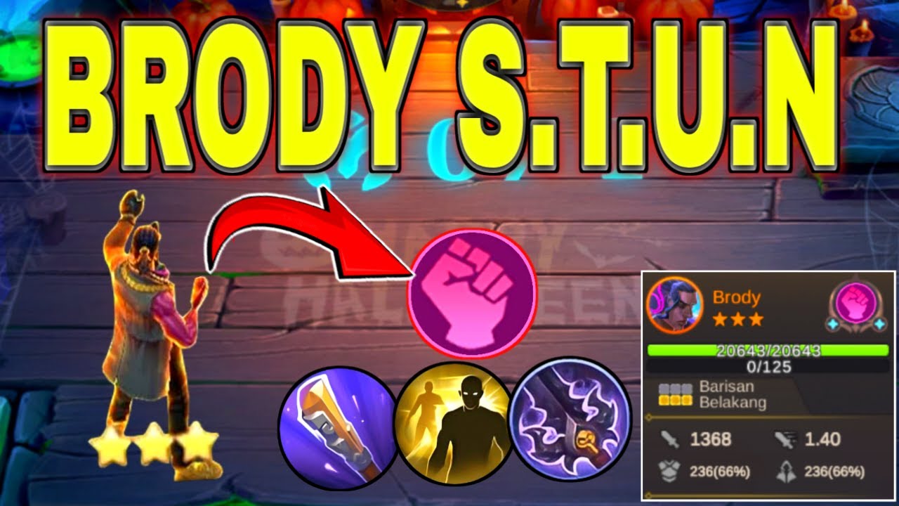 BRODY STUN WRESTLER MAGIC CHESS COMBO TERKUAT NEW UPDATE #mobilelegends ...