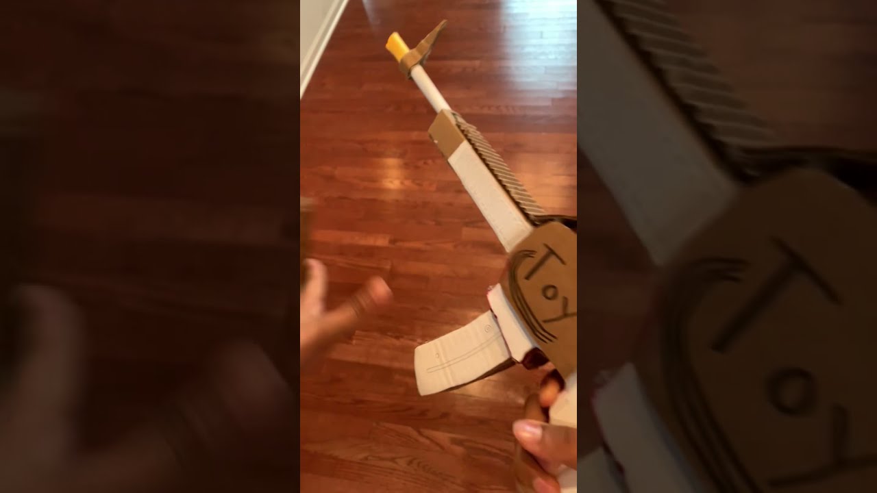 Cardboard Gun Tactical Reload - YouTube