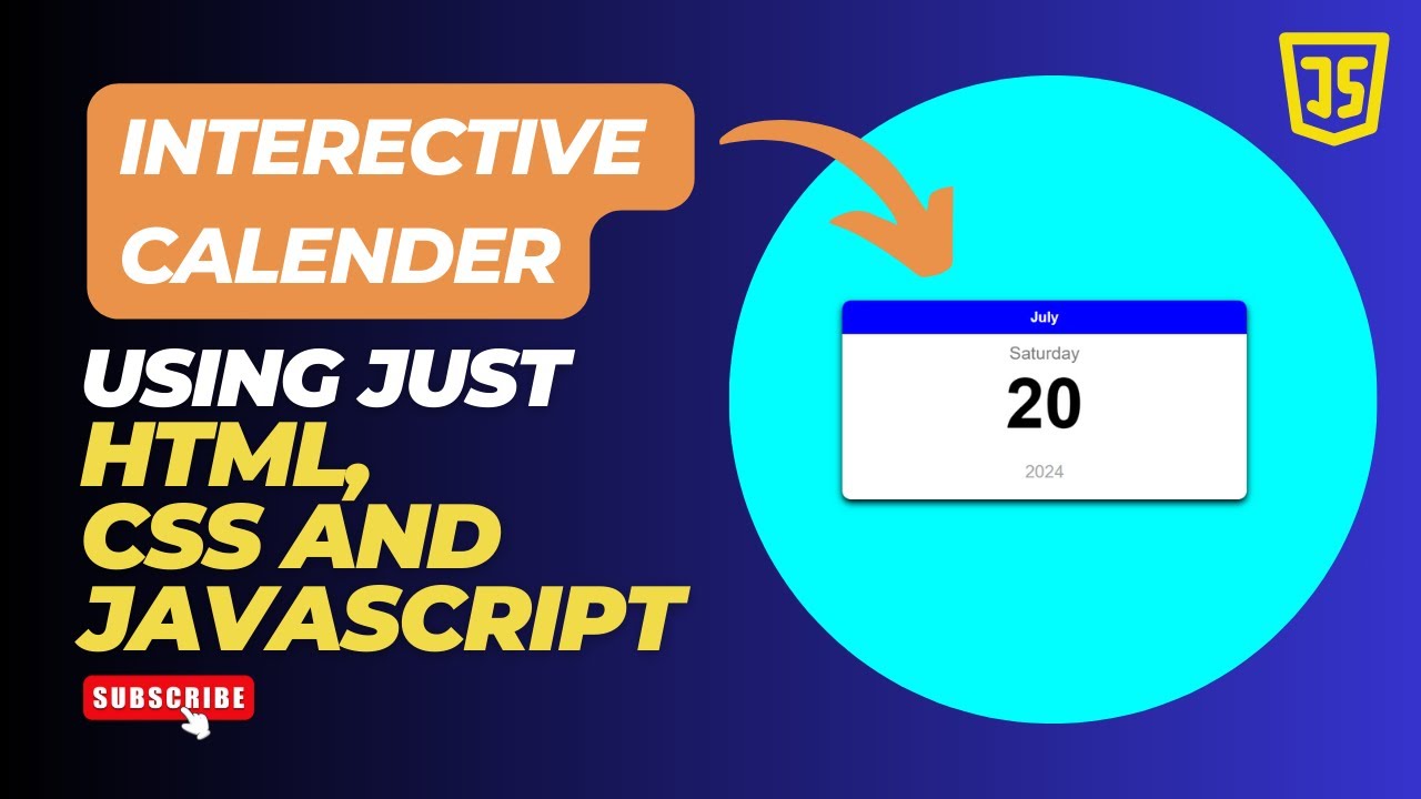 Create Your Own Calendar From Scratch Html Css Js Youtube 3931